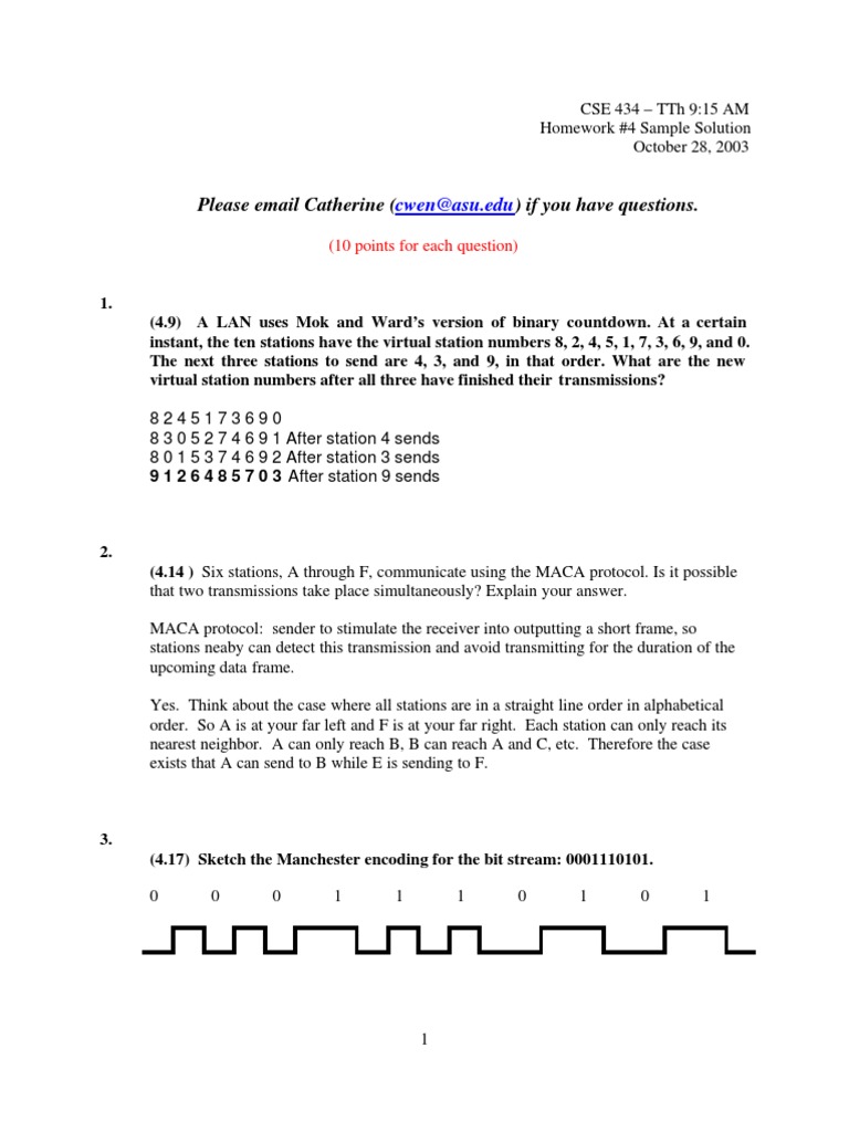 434 HW 4 Sol | PDF | Network Packet | Router (Computing)