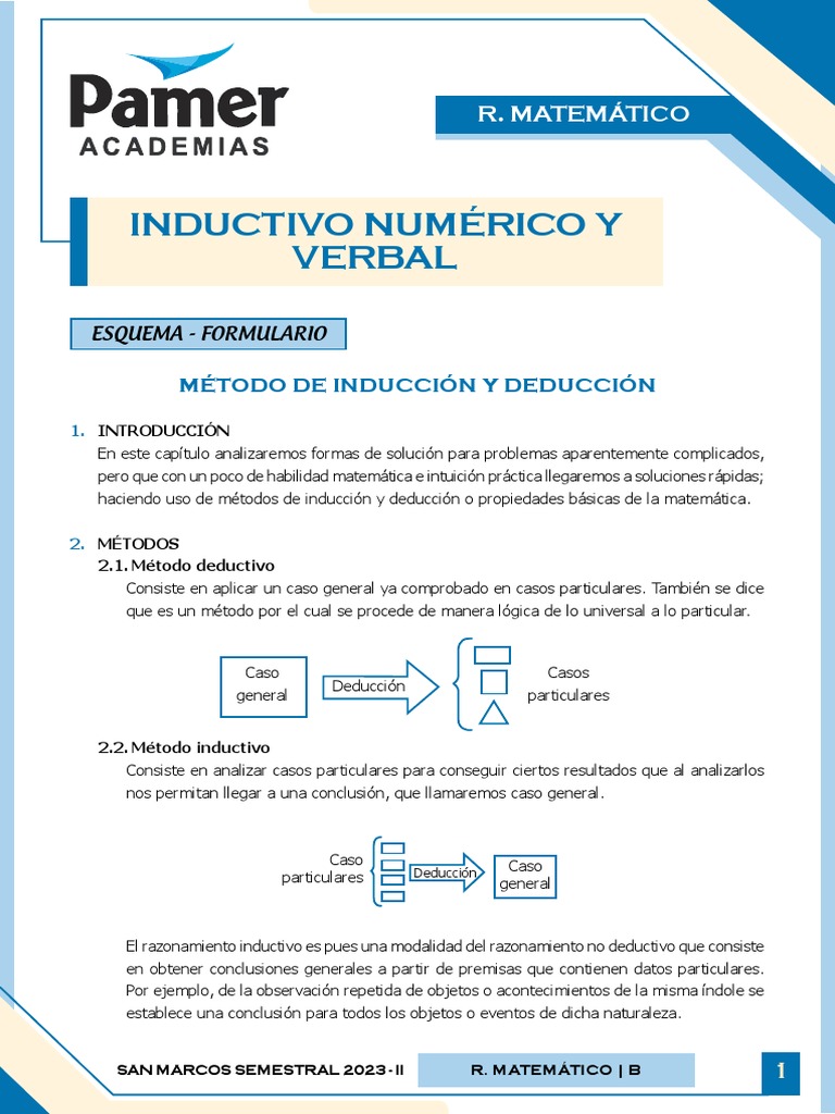 C - SMS - RM - B - Inductivo Numérico y Verbal | PDF | Razonamiento inductivo | Razonamiento ...