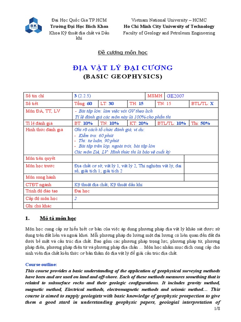 GE2007 (DCMH - Dia Vat Ly Dai Cuong-Dec by Kha) - 150420 | PDF