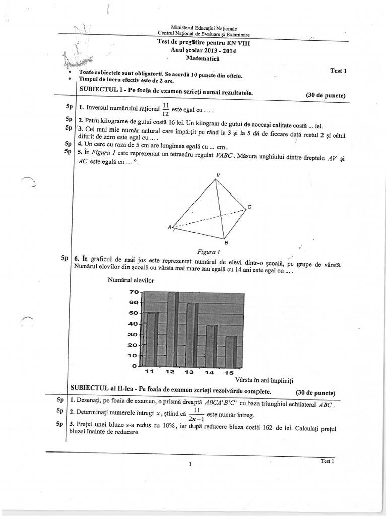 Subiecte Cu Barem Diverse Simulari | PDF
