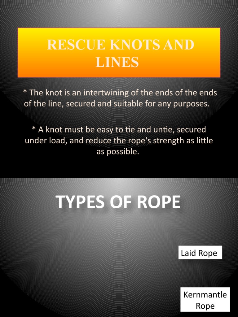 Rescue Knots and Lines | PDF | Knot | Rope