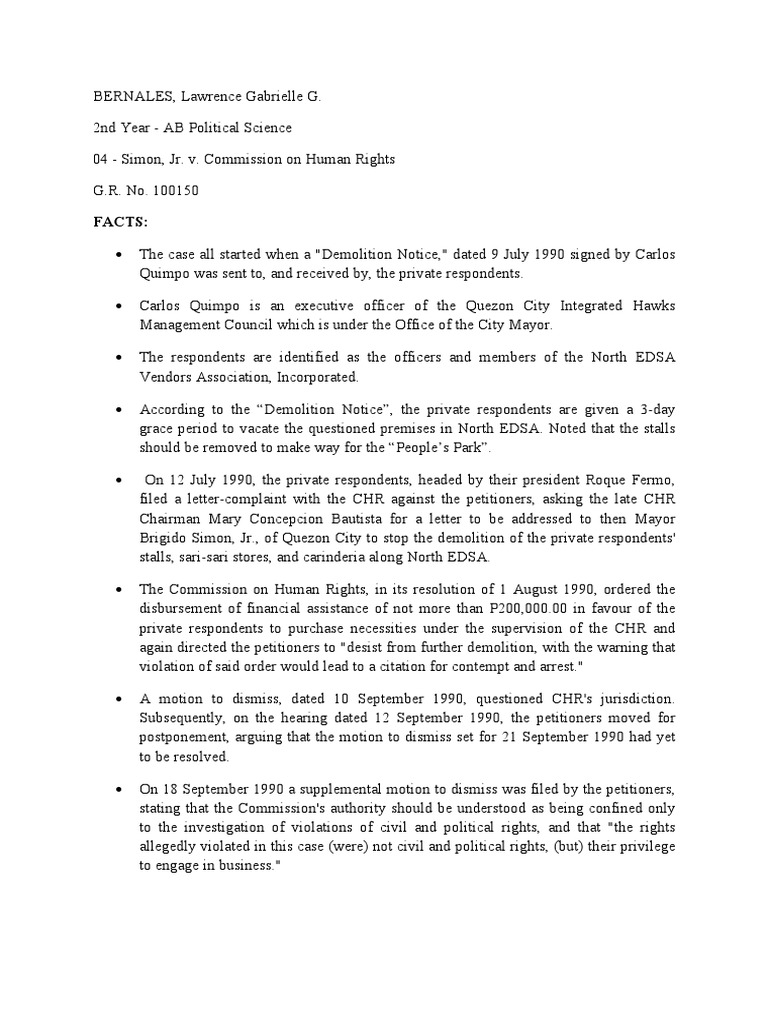 Bernales Polgov Digest 4 G.R.100150 | PDF | Political Law | Justice