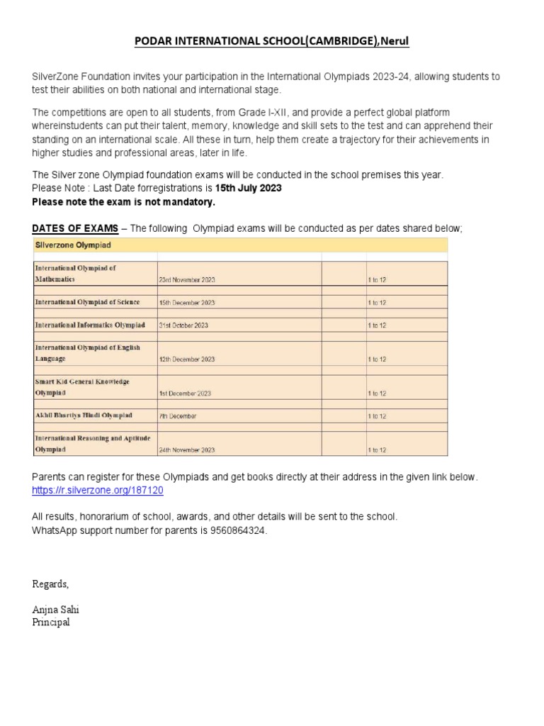 MSG - 90 - 520988 - Silverzone Circular 2023-24 | PDF
