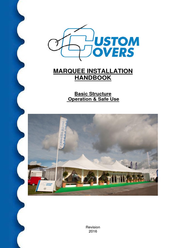 Marquee Installation Handbook | PDF | Tent | Screw