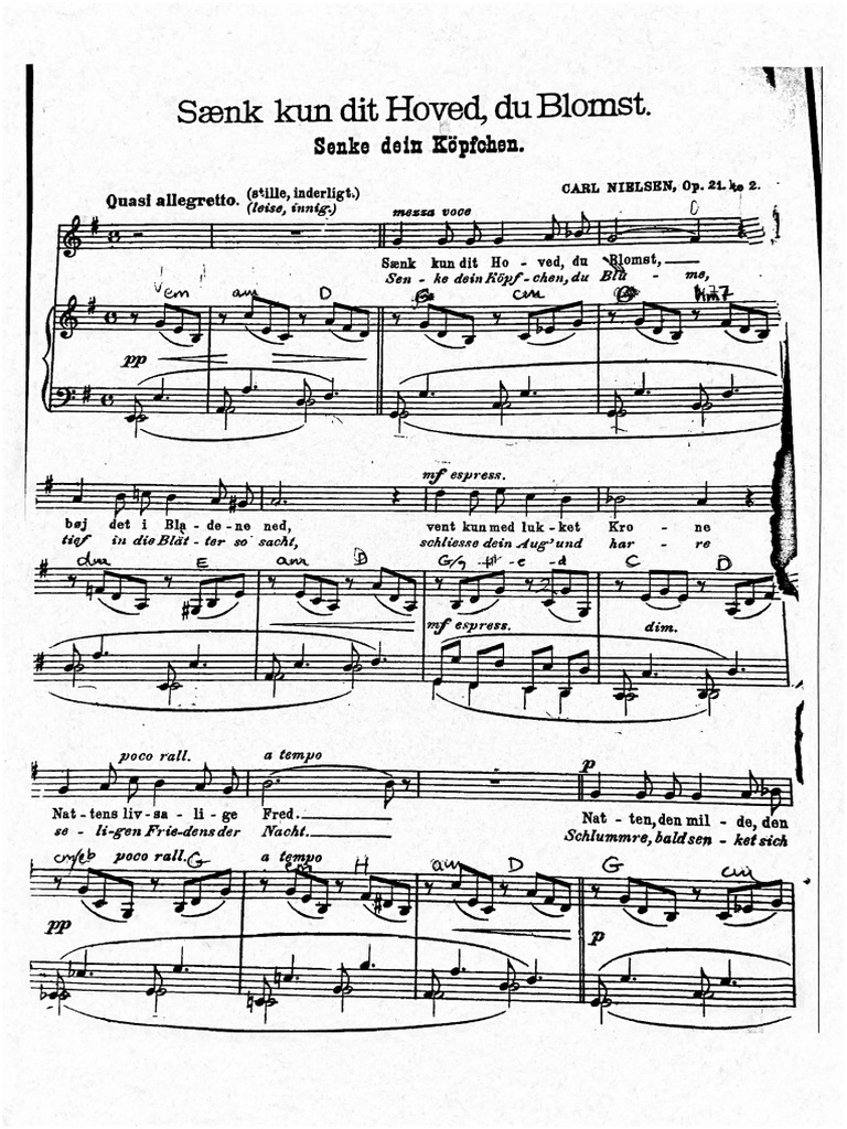 Sænk Kun Dit Hoved Du Blomst | PDF