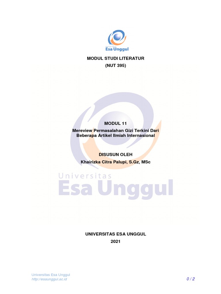 Modul 11 Contoh Sistematic Review | PDF