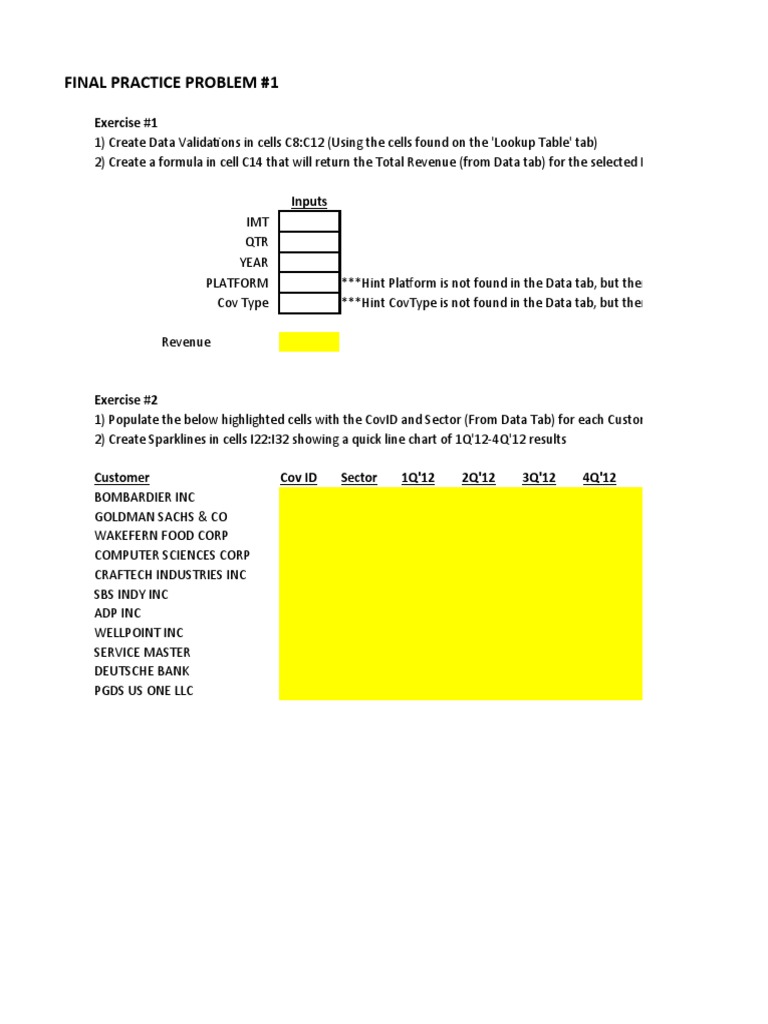 Final Practice Problem | PDF | Computing Final Practice Problem | PDF | Computing