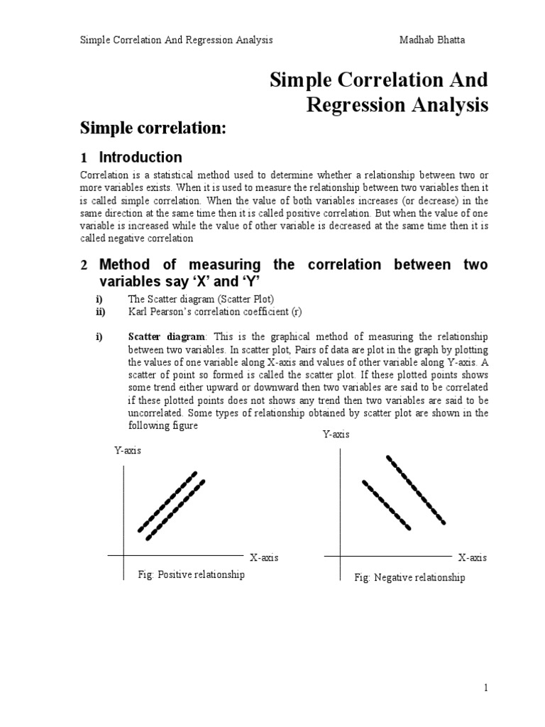Simple Correlation and Regression Analysis | PDF | Regression Analysis | Linear Regression