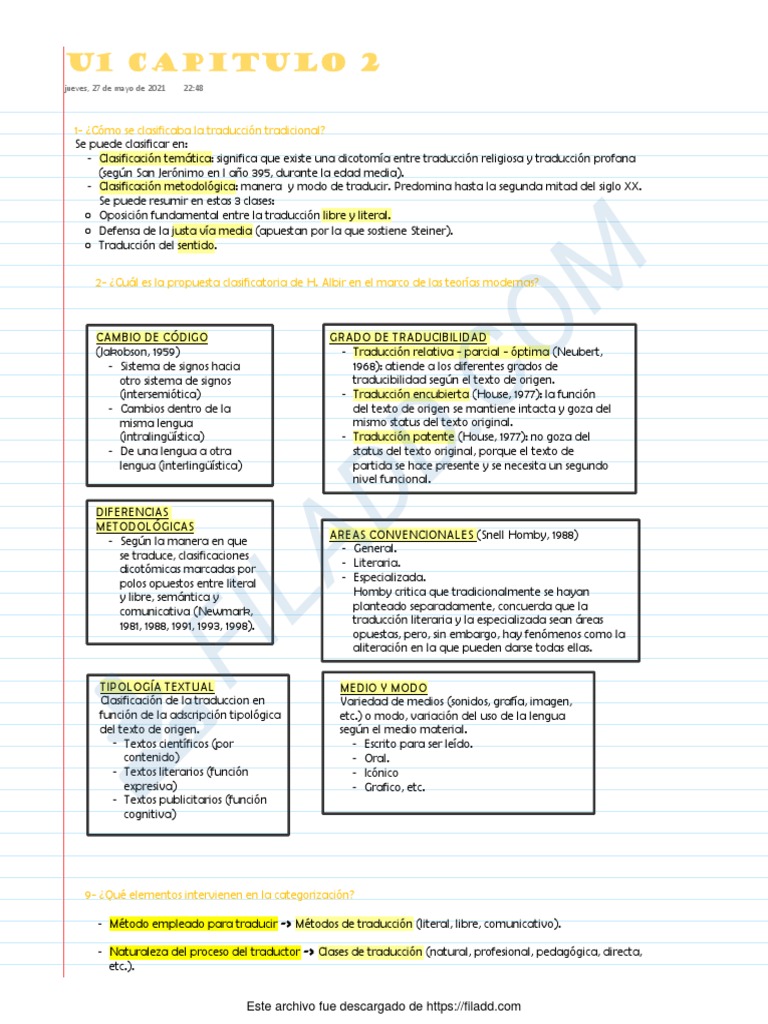 Hurtado Albir Resumen Capitulo 2 | PDF