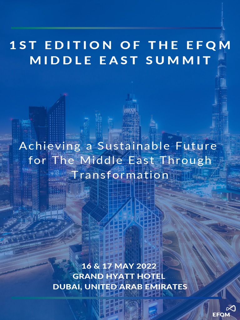 1st Edition of The EFQM Middle East Summit Brochure | PDF | Dubai | Saudi Arabia