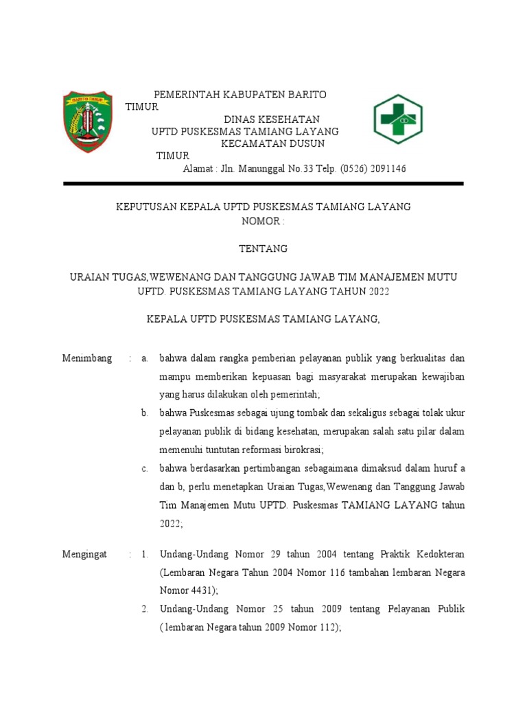 SK Tim Mutu TL | PDF