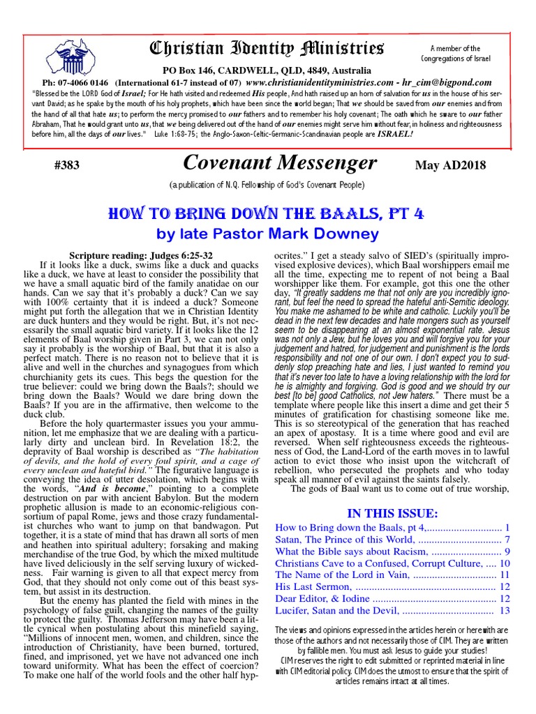 383 The Covenant Messenger | PDF | Jesus | Covenant (Biblical)