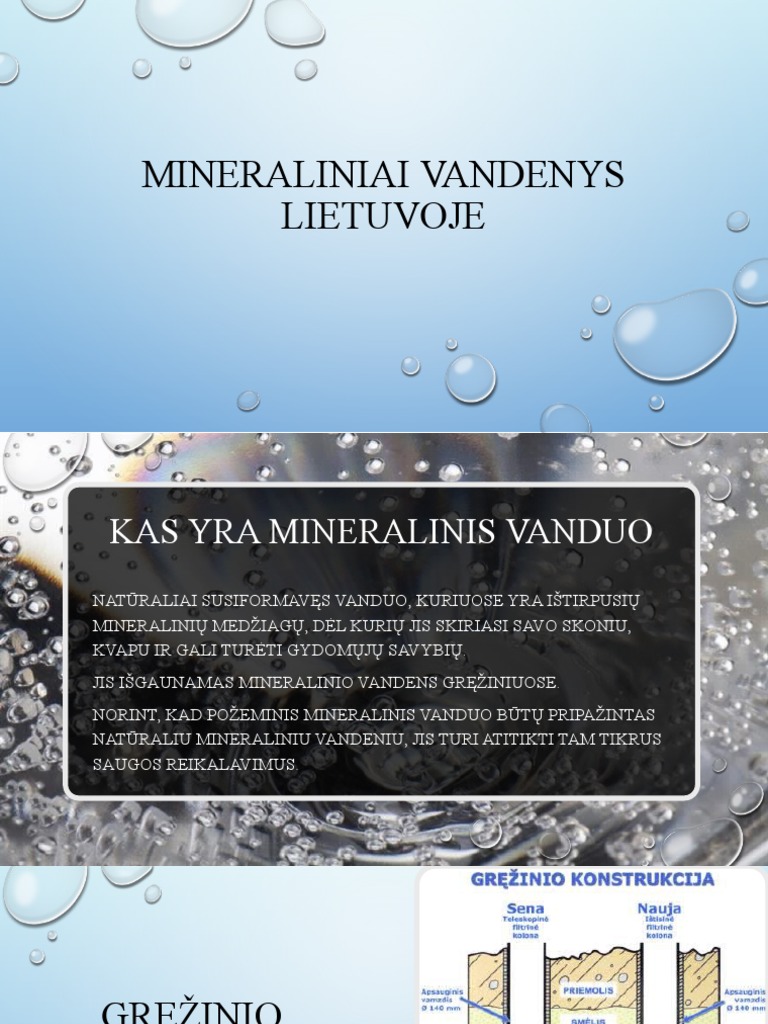 Mineraliniai vandenys Lietuvoje | PDF