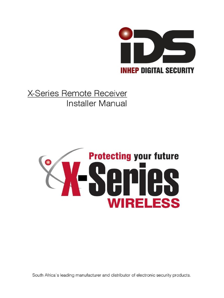 IDS X-Series Remote Receiver Installer Manual 700-408-02B | Download Free PDF | Electrical ...
