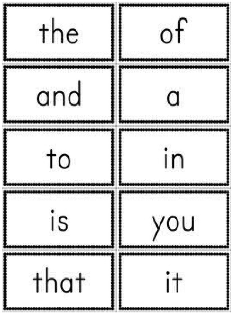 Basic Sight Words | PDF