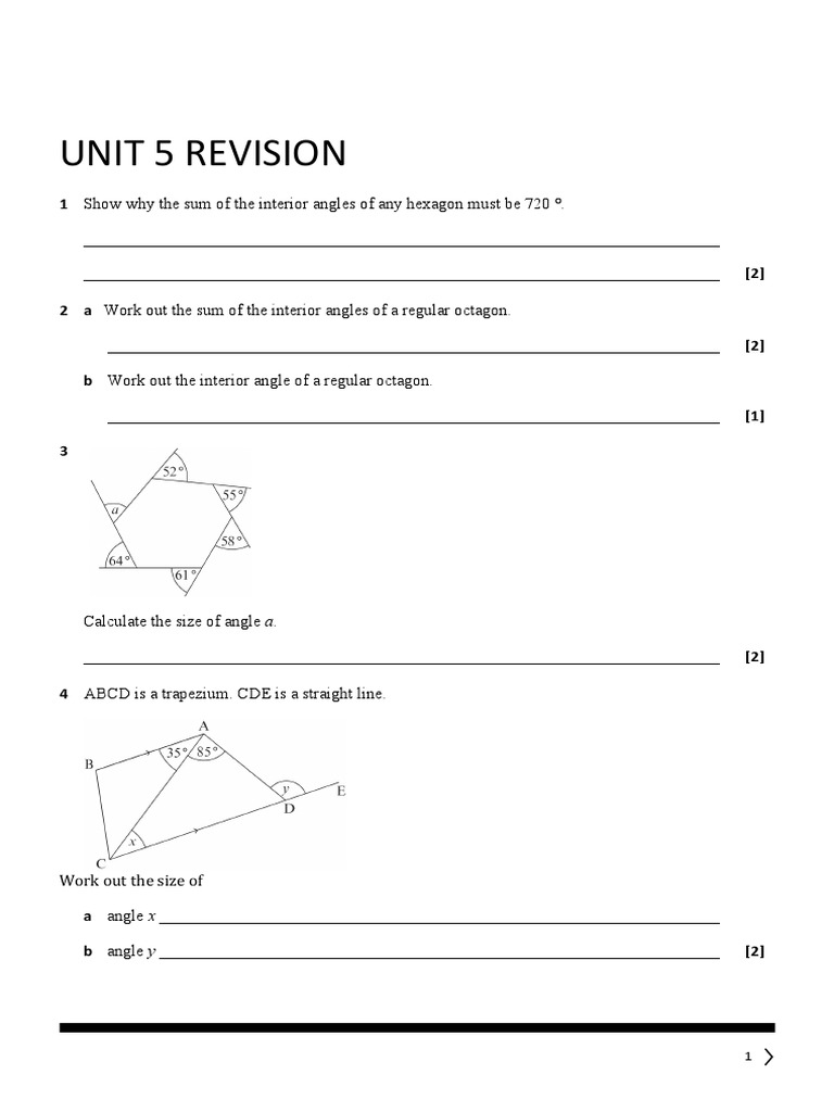 Unit 5 Geometry Revision Guide | PDF