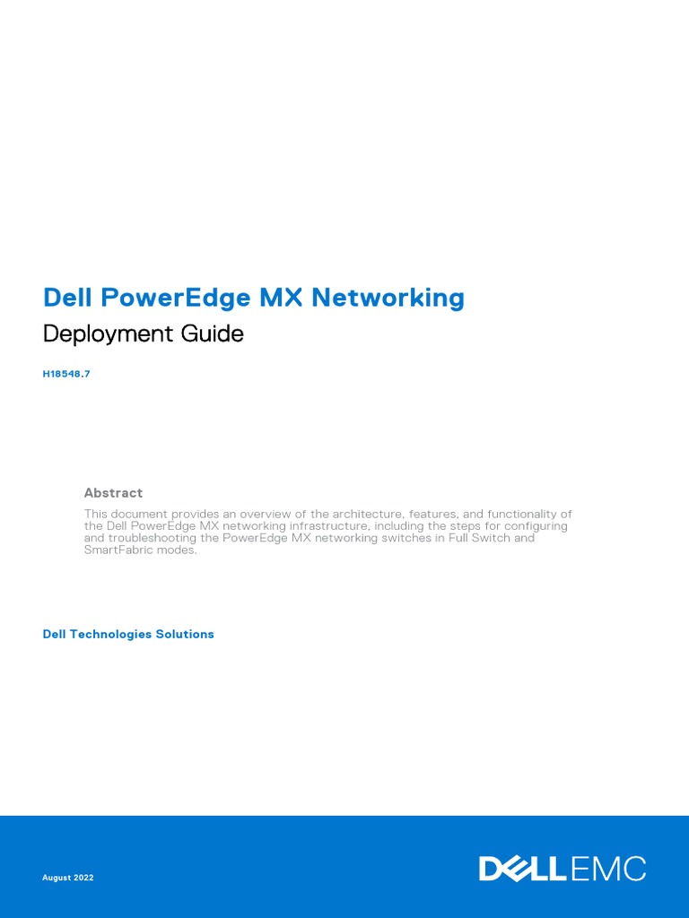 Dell Poweredge Mx Networking Pdf Network Switch Computer Network