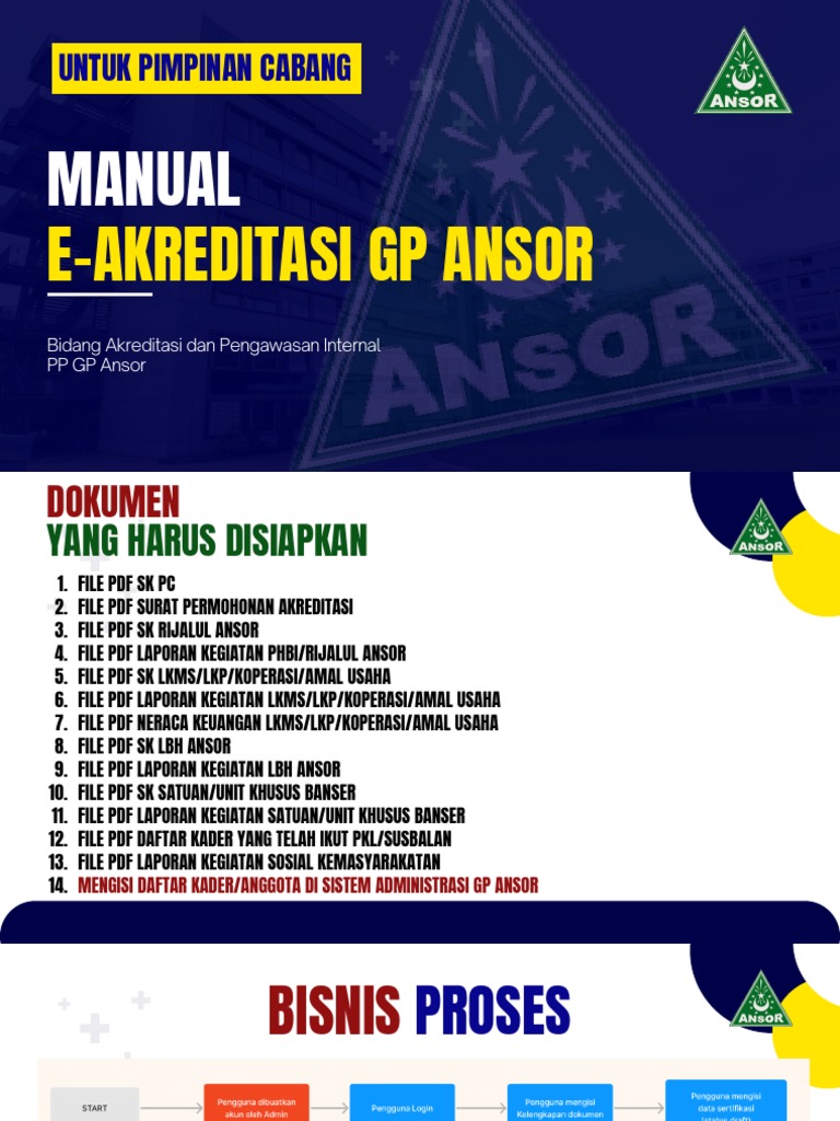 Manual E Akreditasi PC GP Ansor | PDF