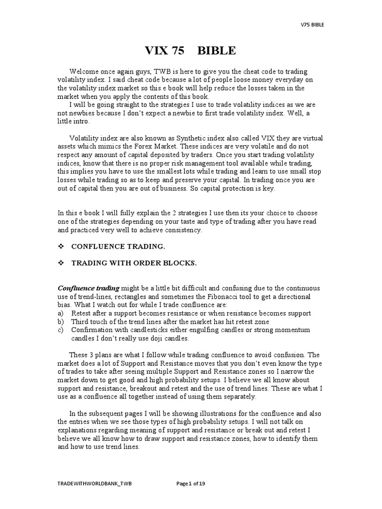 Vix 75 Bible | PDF | Vix | Market Trend
