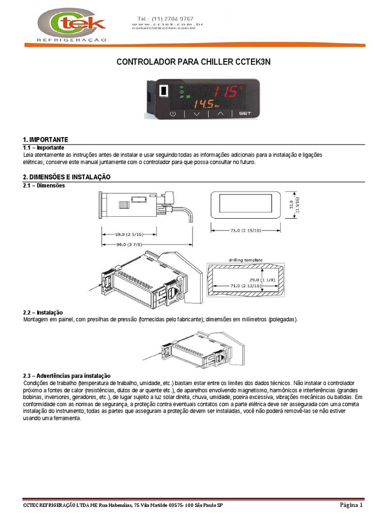 Manual - Nano - Chiller - v4.2 06-08-2020 | PDF | Relé | Controlador ...
