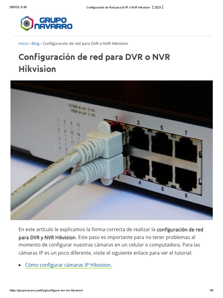 Configuración NVR Hikvision 2023 | PDF | Dirección IP | Redes de ...