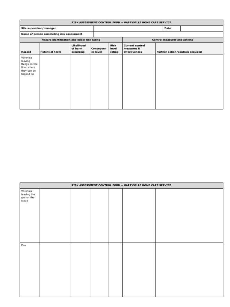 Risk Assessment Form-2 | PDF