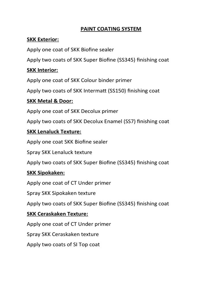 Paint Coating System | PDF