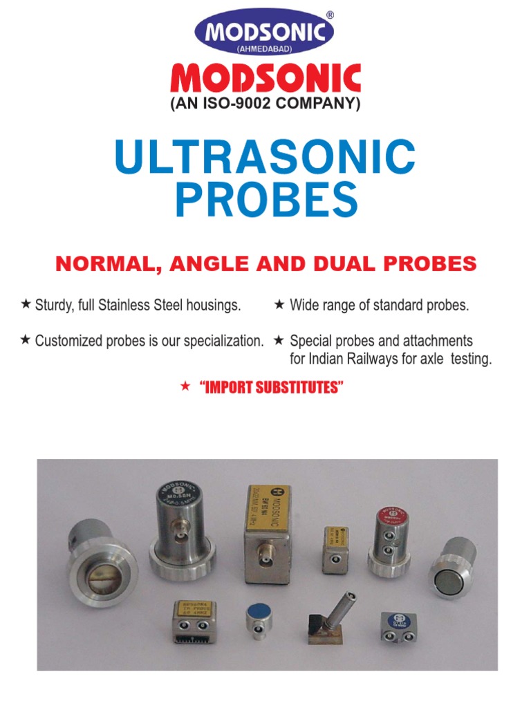 Ultrasonic Testing Probe Types | PDF | Electronics | Electrical Components