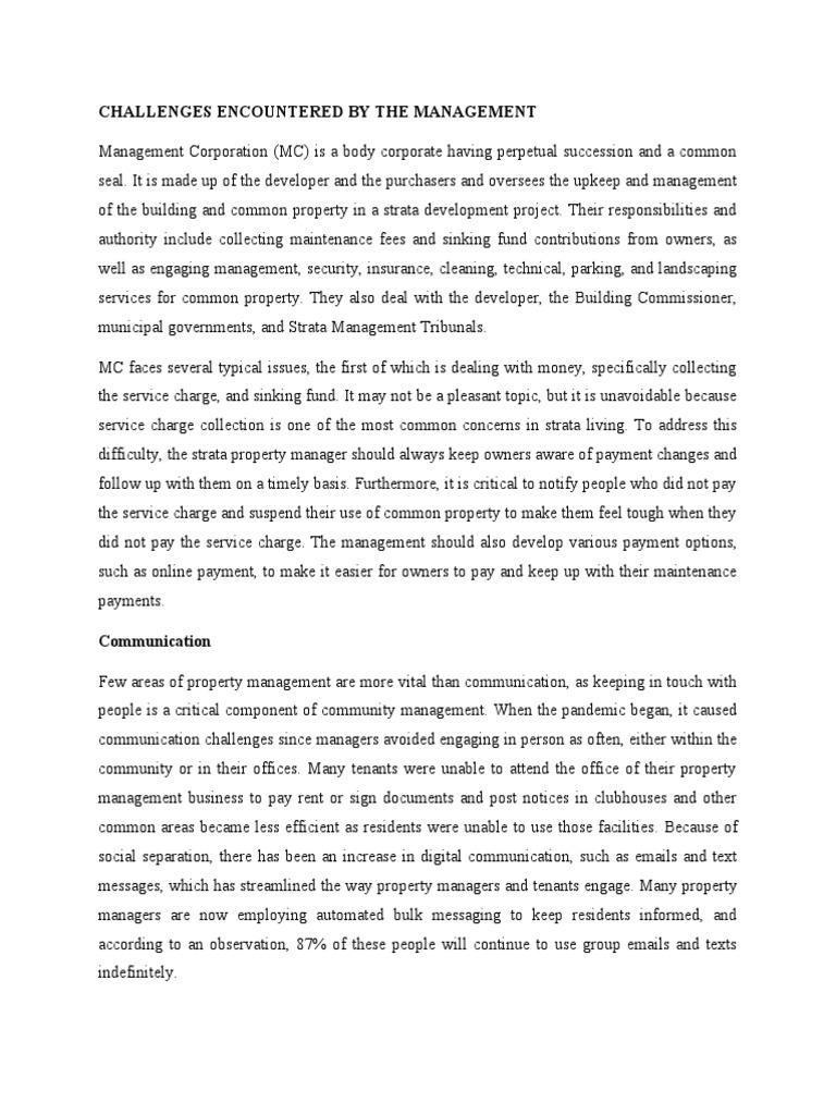 Common Property Management Challenges | PDF | Property Management | Renting