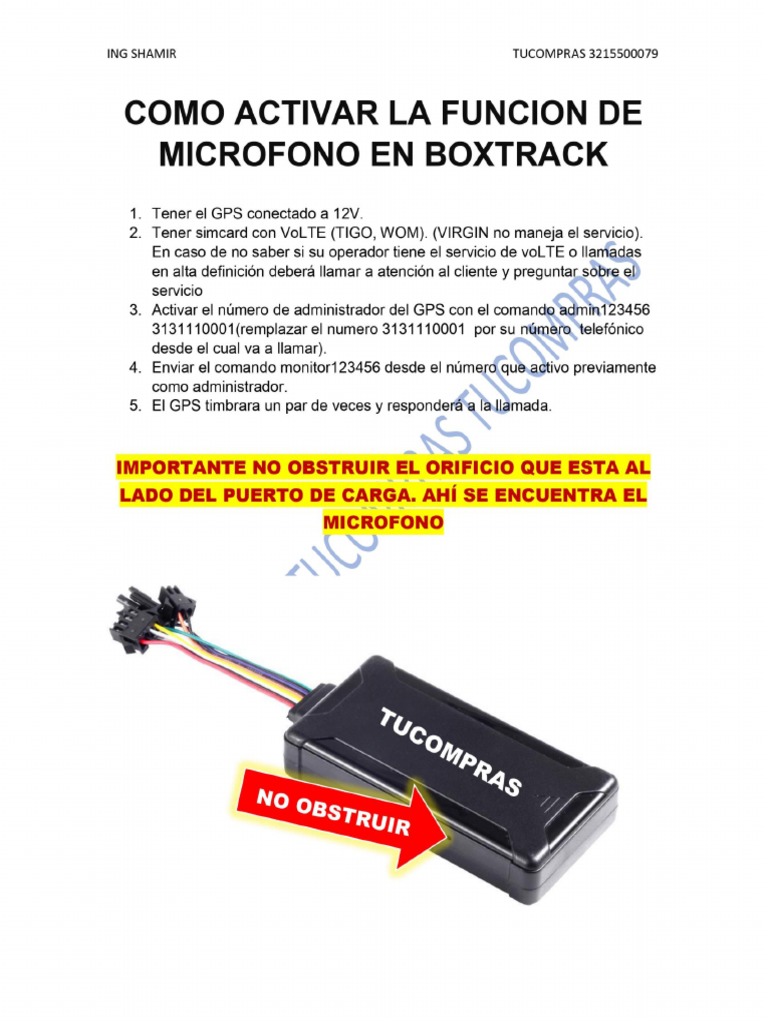 Activar Microfono Boxtrack | PDF