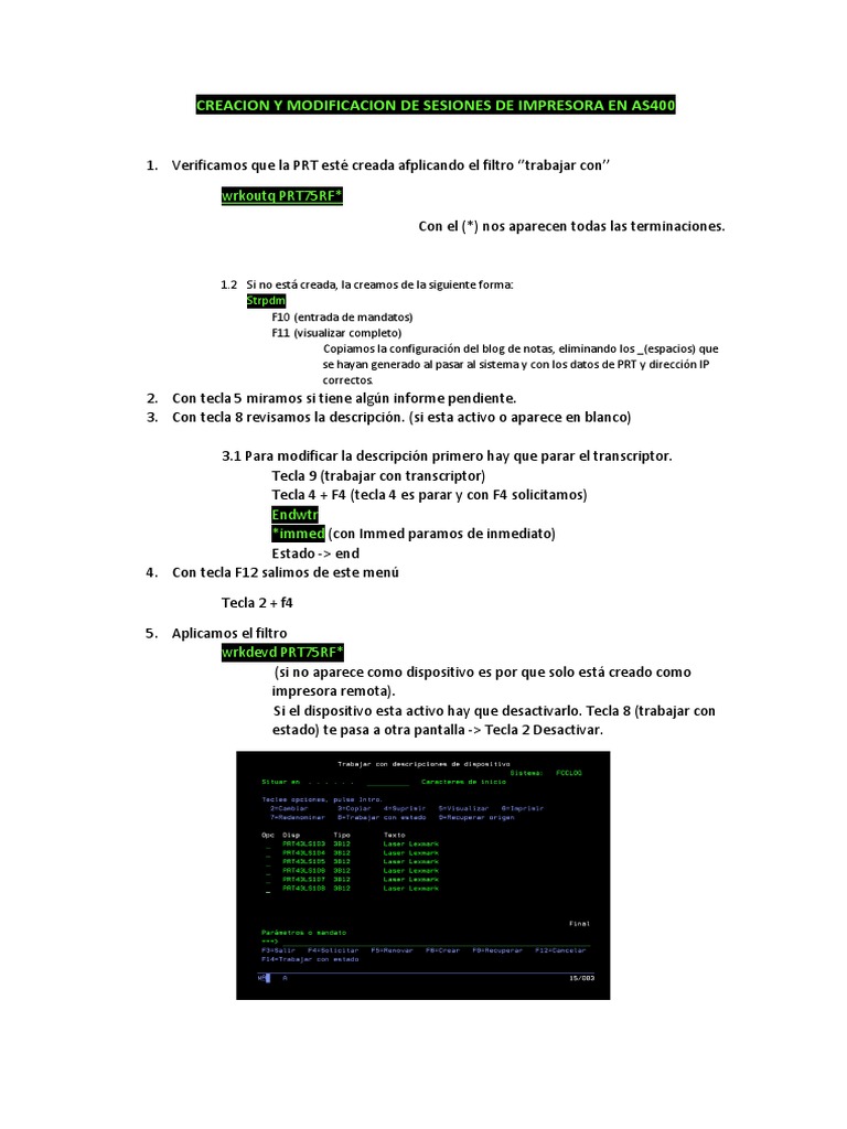 PRT As400 | PDF | Informática | Software del sistema