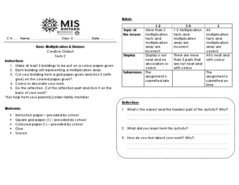 Creative Output #2 - (Multiplication City) | PDF
