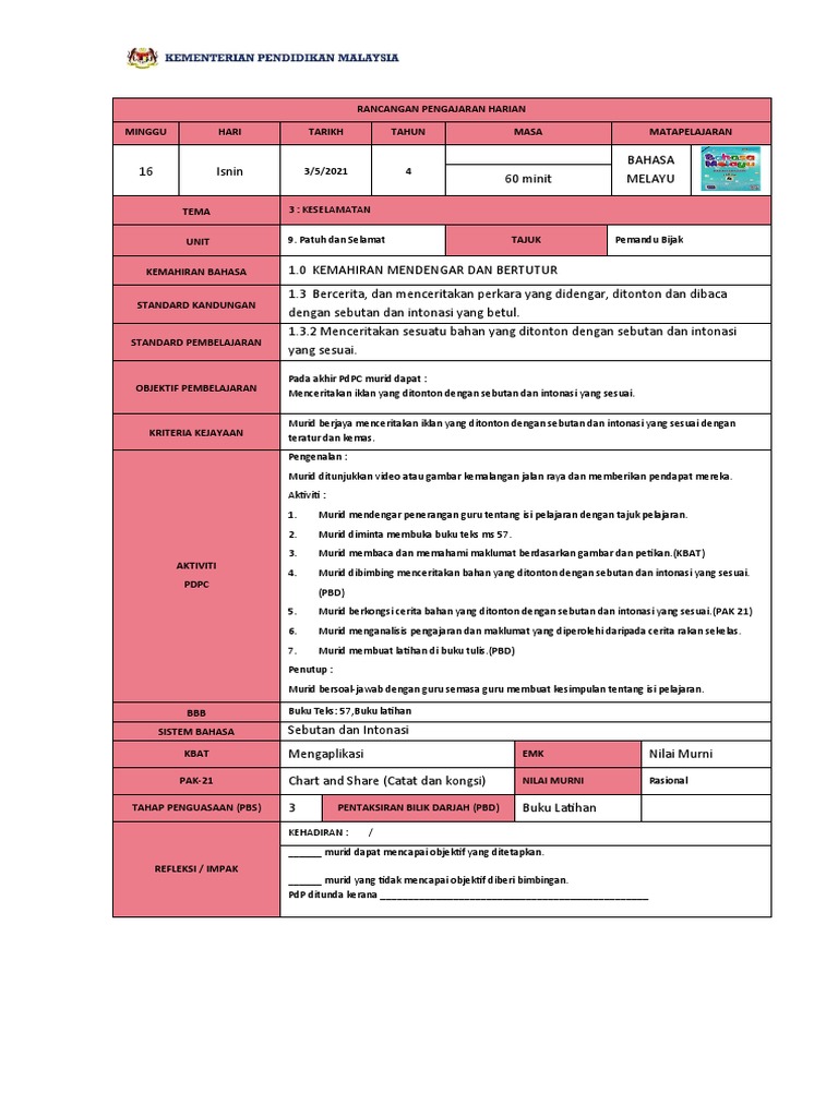 RPH BM THN 4 m.3 | PDF