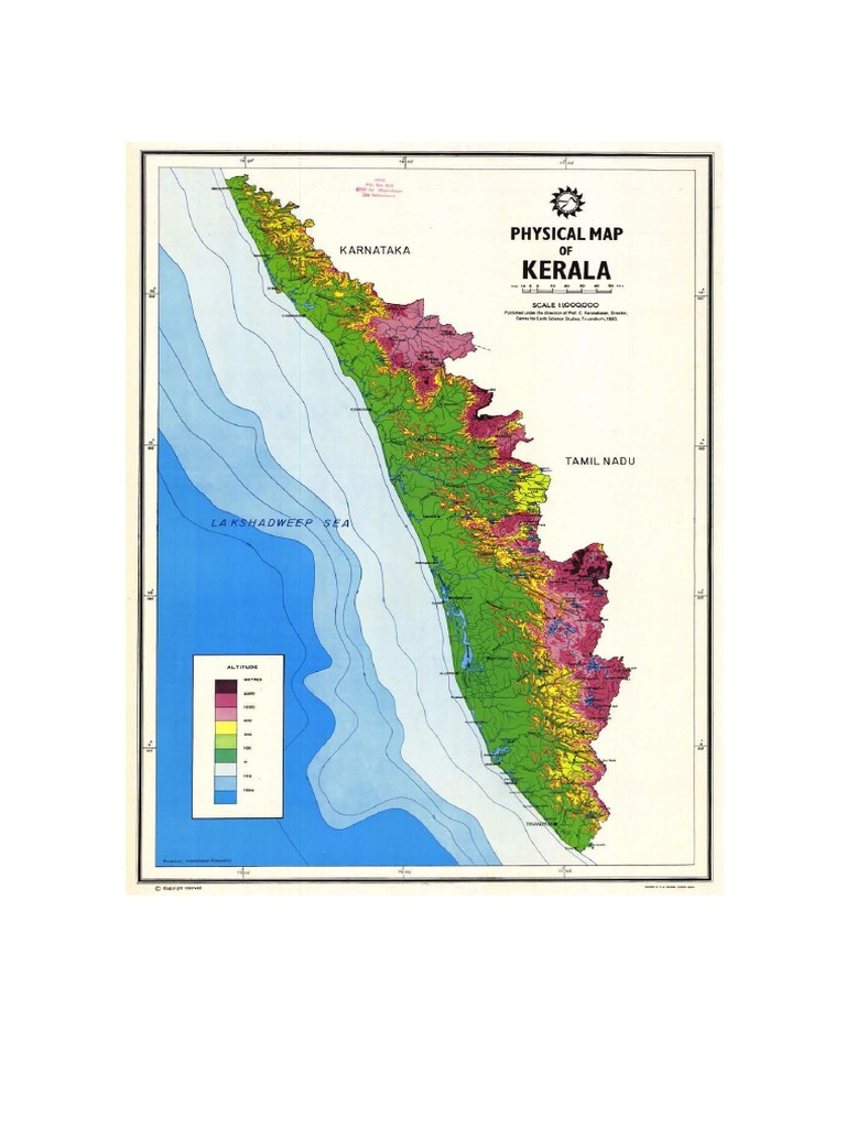 Physical Map Kerala | PDF