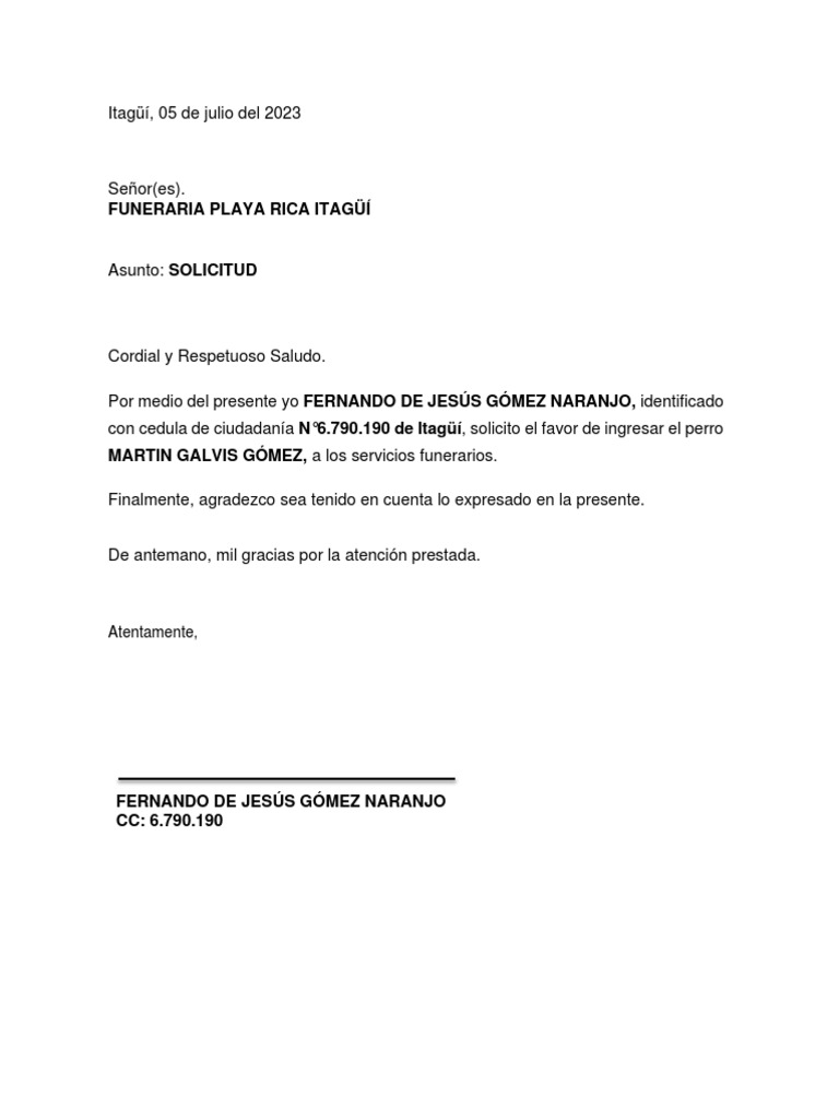 Carta de Notificacion | PDF Carta de Notificacion | PDF