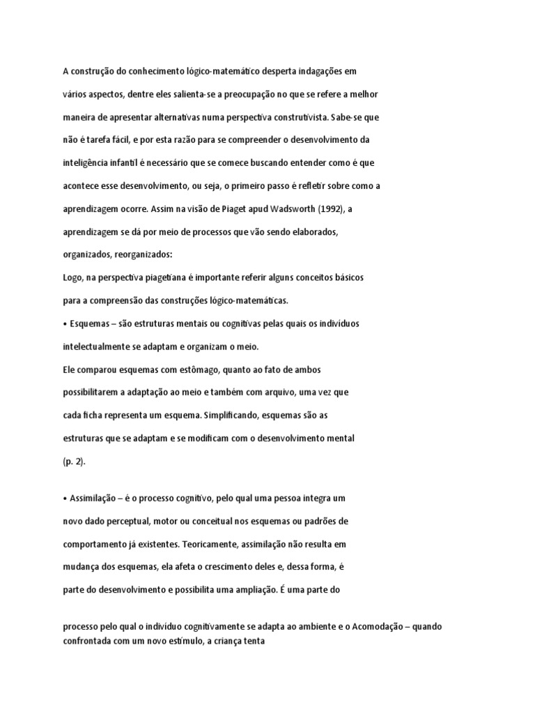 Trabalho Matematica | PDF | Aprendizado | Pensamento