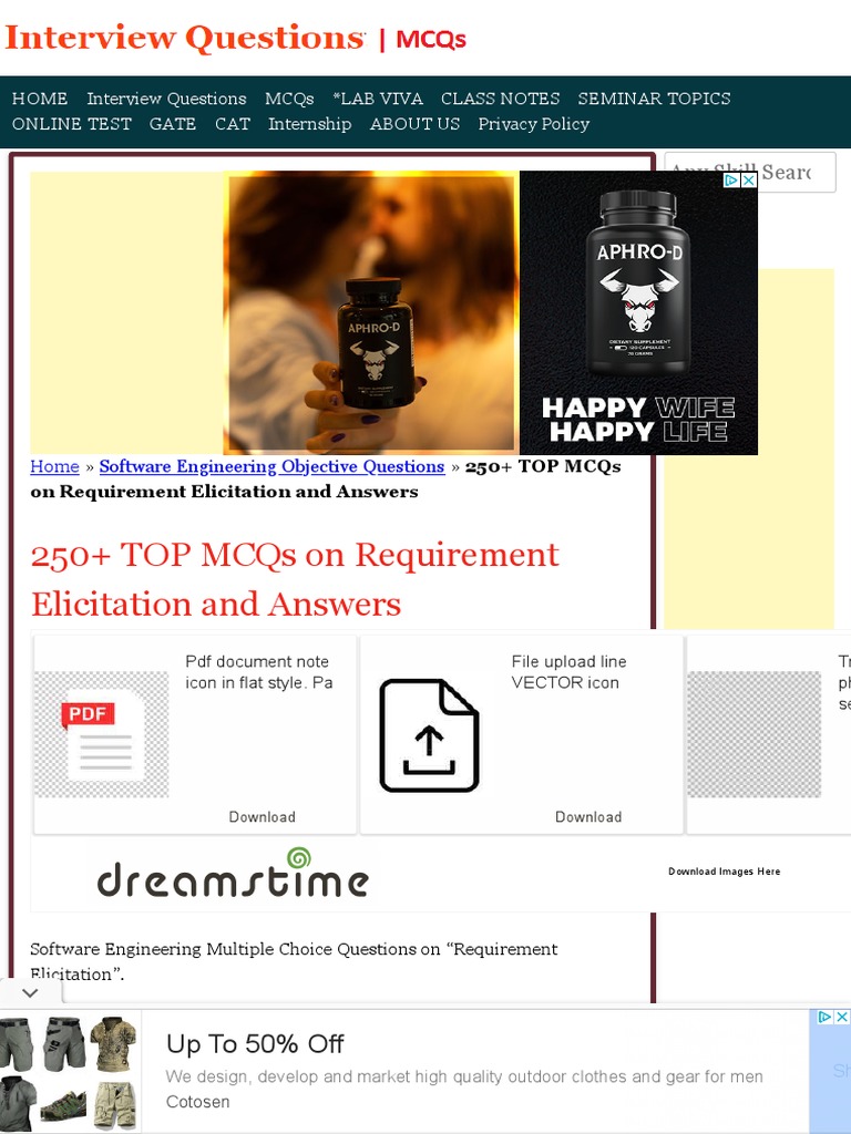 Engineeringinterviewquestions Mcqs On Requirement Elicitation Answers | PDF | Use Case ...