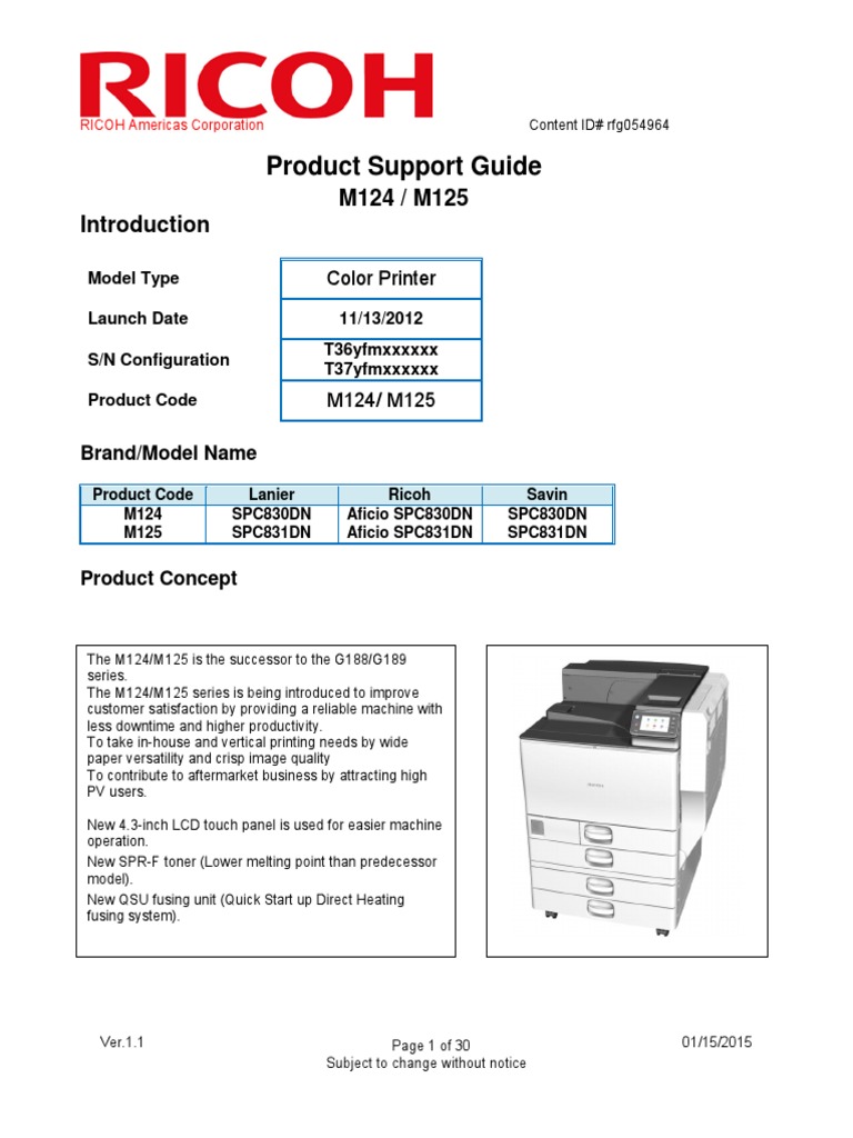 PSG - Ricoh MP C830 | PDF | Printer (Computing) | Windows Server 2003