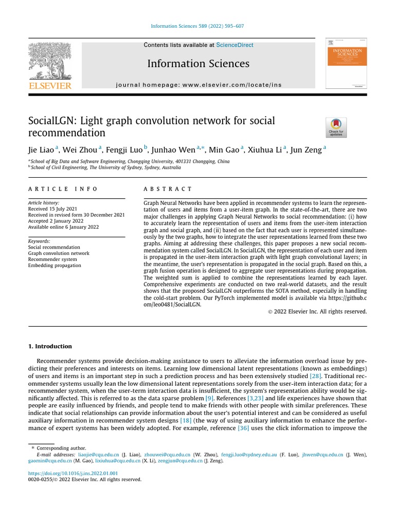 19.SocialLGN Light Graph Convolution Network For Social Recommendation | PDF | Applied ...