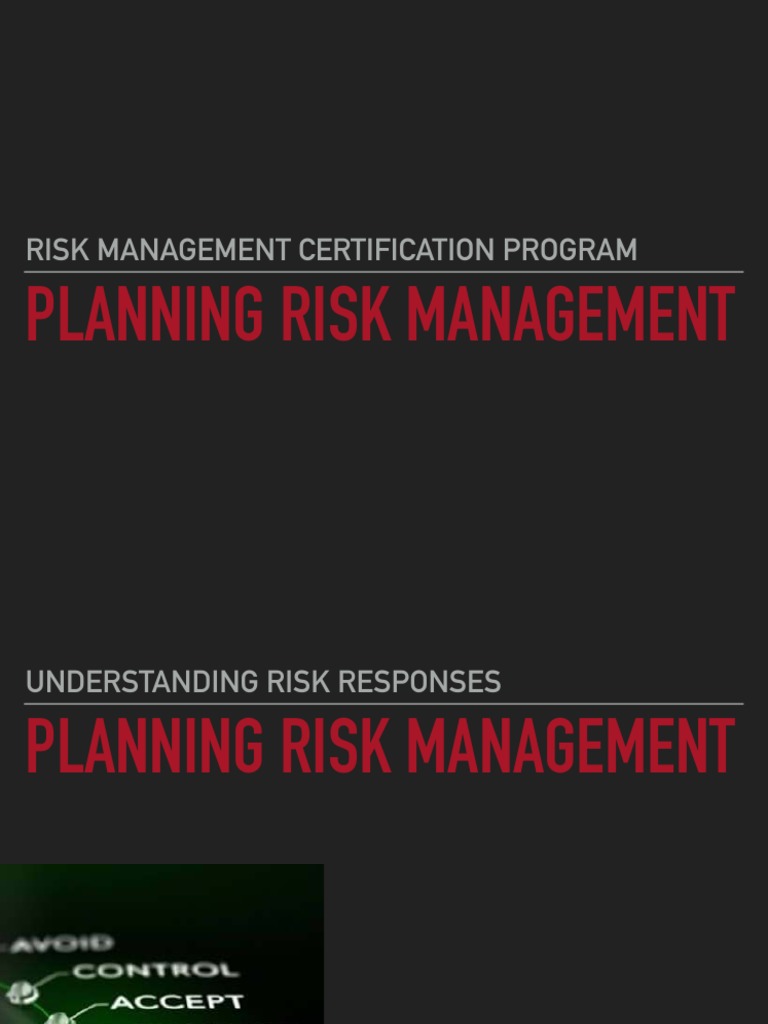 Risk Management Certification Program | PDF
