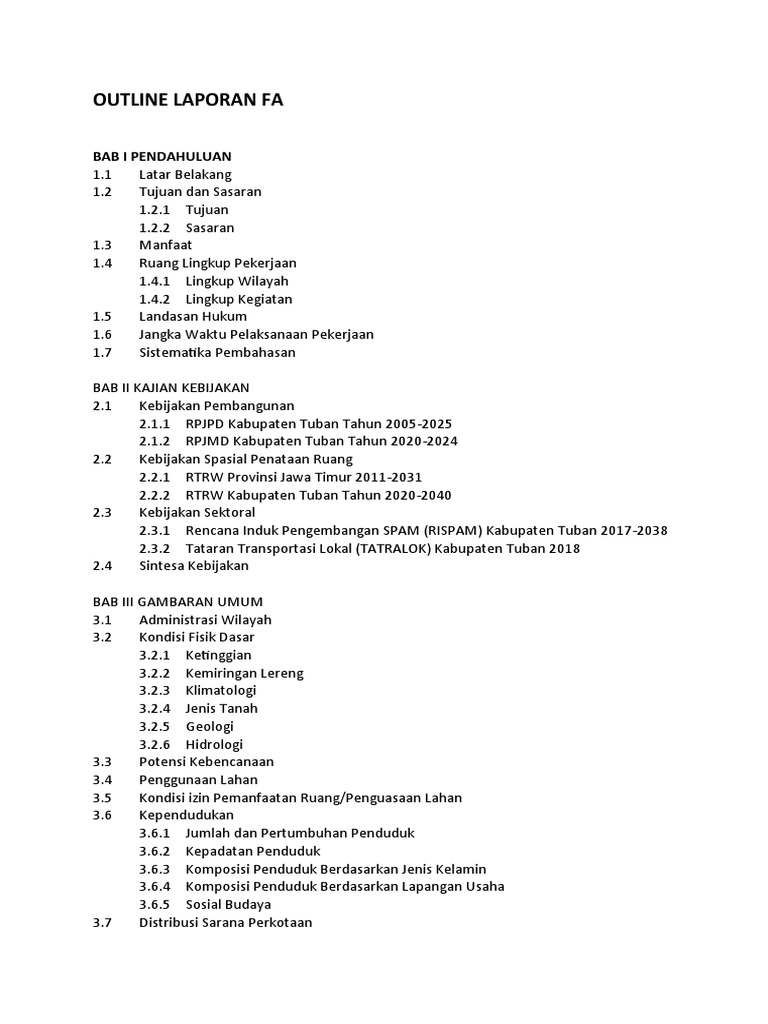 Outline Laporan | PDF