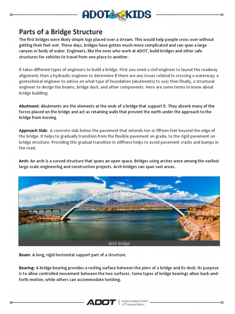 Parts of A Bridge Structure | PDF | Bridge | Deep Foundation