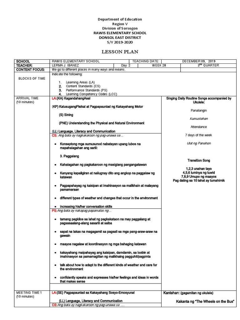 Lesson Plan For Classroom Observation | PDF