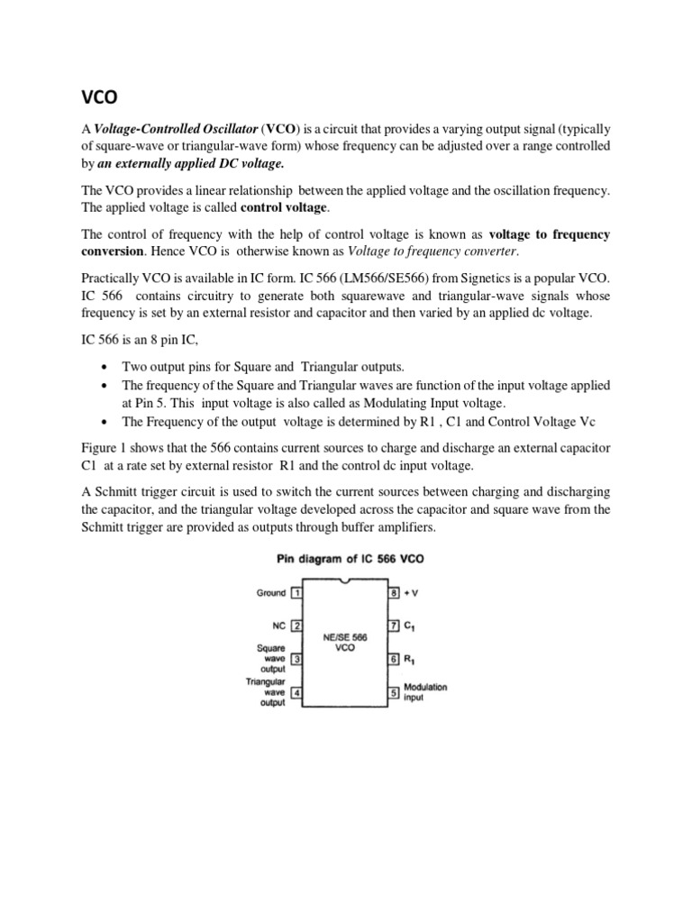 Vco 566 | PDF | Operational Amplifier | Capacitor