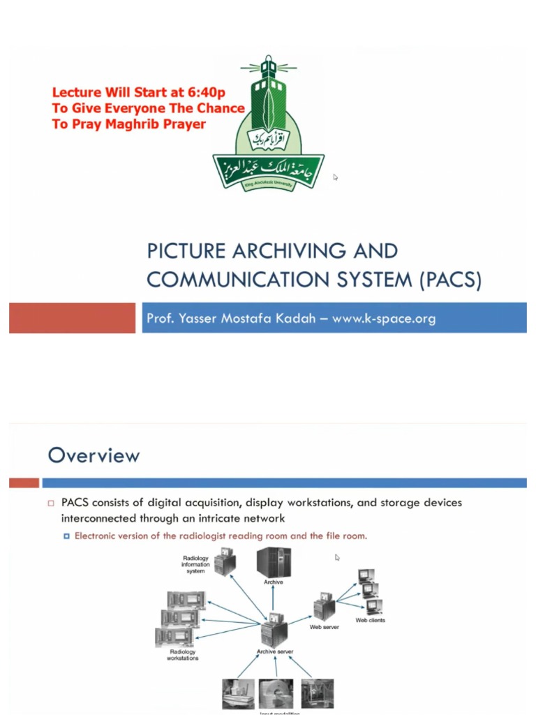 PACS by Prof. Yasser Mostafa Kadah | PDF