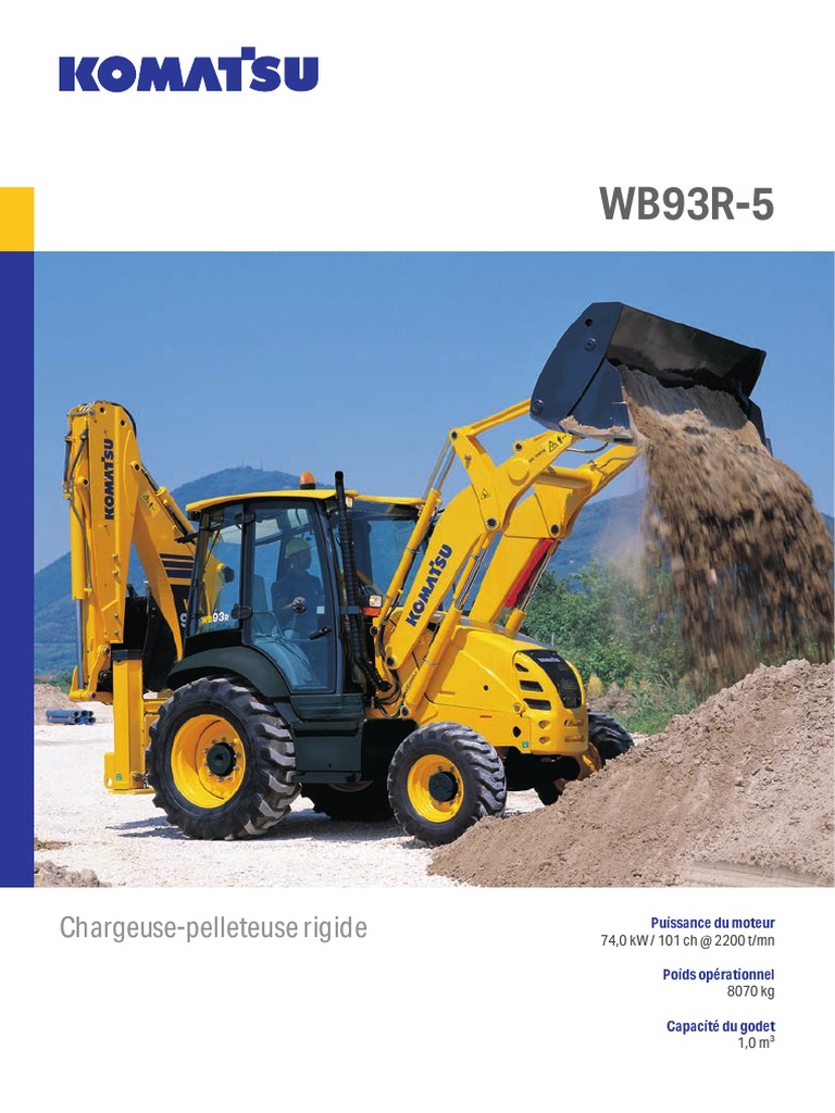 Komatsu WB93R-5 : Performances et Confort | PDF | Frein | Pompe