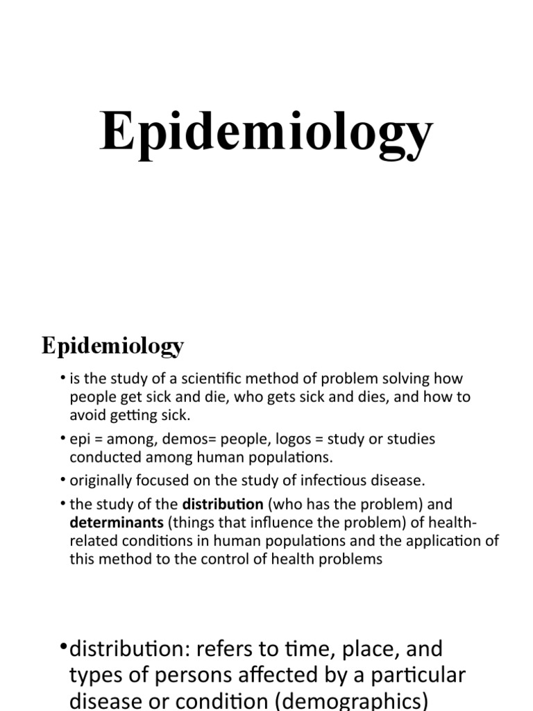 Epidemiology | PDF | Infection | Epidemiology