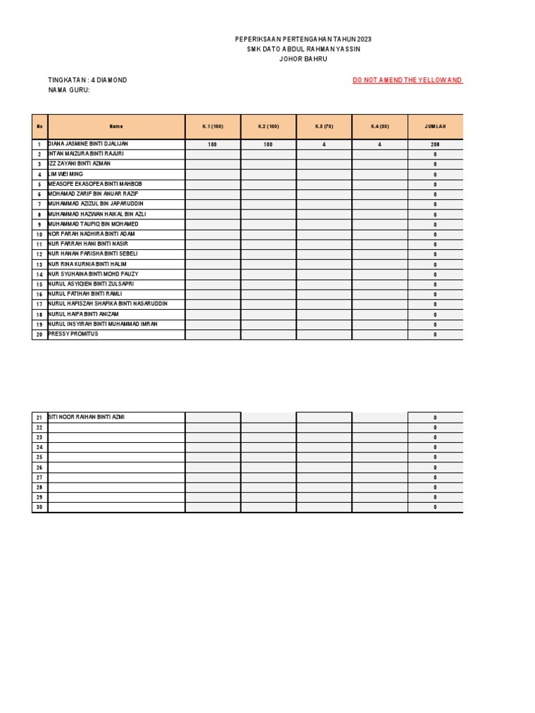 BM Form 4 2023 | PDF