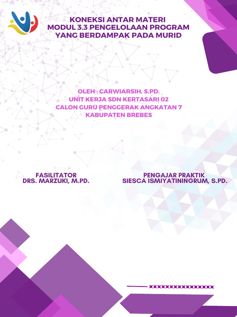 Koneksi Antar Materi Modul 3.3 Pengelolaan Program Yang Berdampak Pada ...