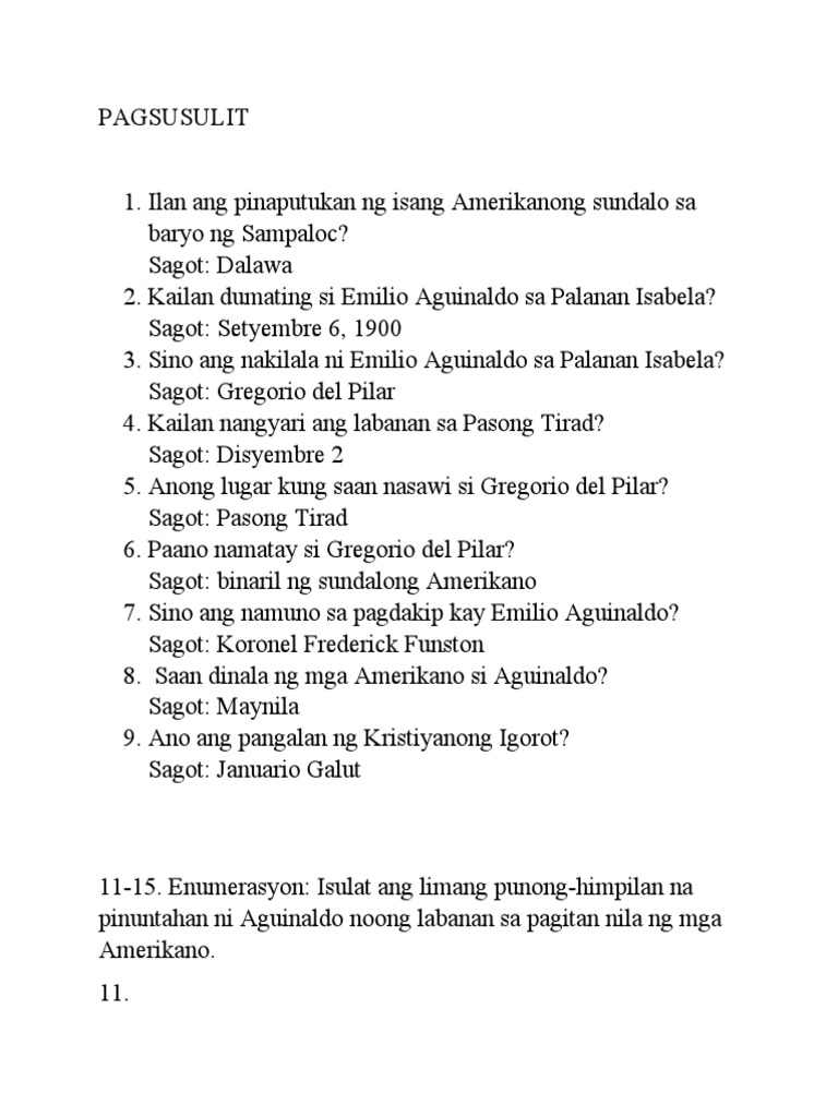 Aral Pan Pagsusulit | PDF